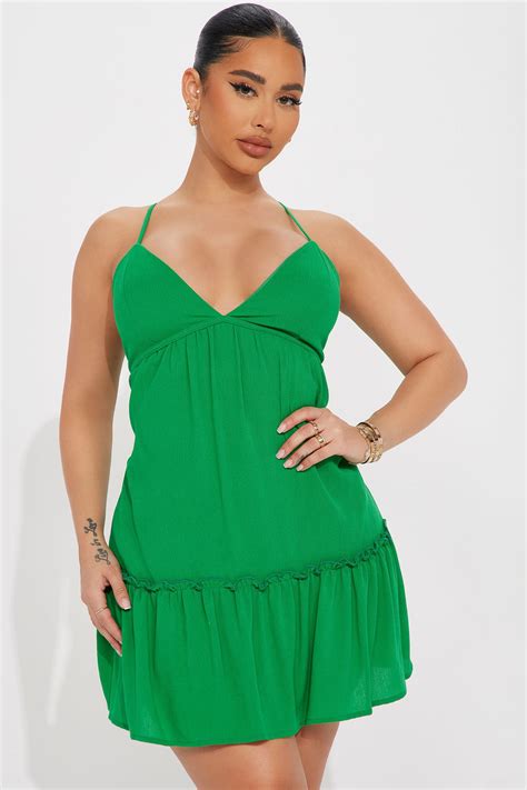 Sofia Mini Dress Green Fashion Nova