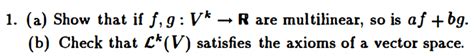 Solved Definition Let V Be A Vector Space Let Vk VV Chegg Com
