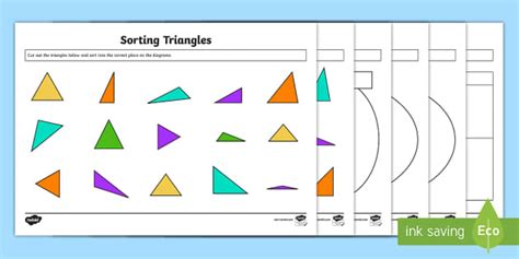 free classifying triangles activity pdf resource pack twinkl