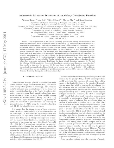 Pdf Anisotropic Extinction Distortion Of The Galaxy Correlation Function