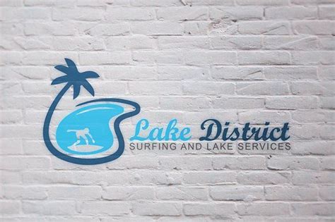Lake District Logo Lake District Lake Typography Logo