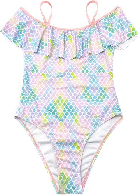 Shekini Shekini Girls Flounce Cute Print One Piece Swimsuits Off