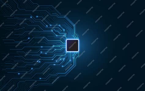premium vector circuit board technology background central computer
