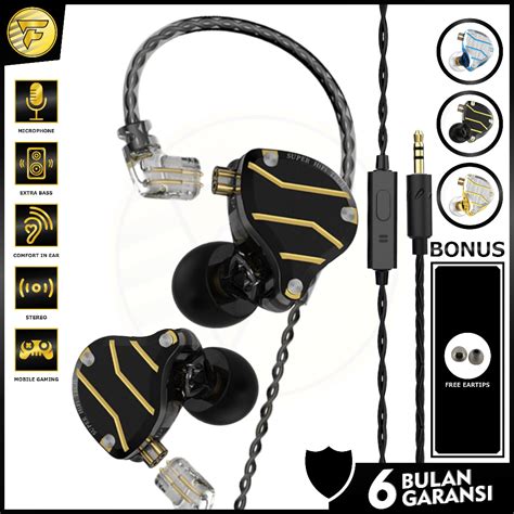Jual Qkz Zxn Earphone Original Metal Body Hifi Bass Stereo Music Sport