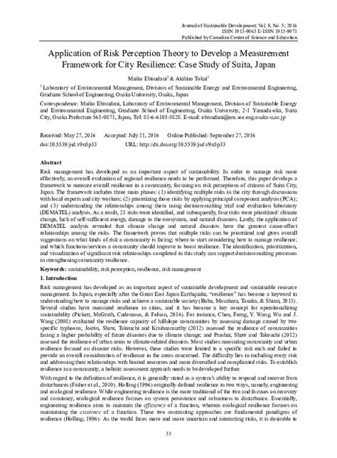 Pdf Application Of Risk Perception Theory To Develop A Measurement