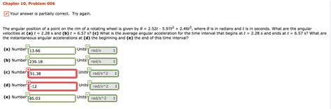 solved chapter 10 problem 006 your answer is partially