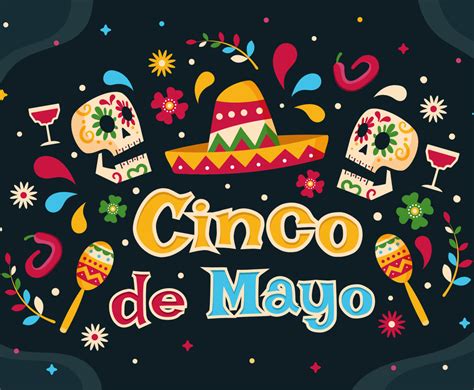 Cinco De Mayo Objects Background Concept Vector Art And Graphics