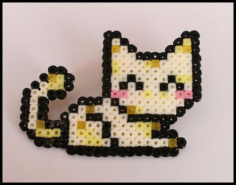 Gato Perler Bead Art Hama Beads Perler Bead Patterns