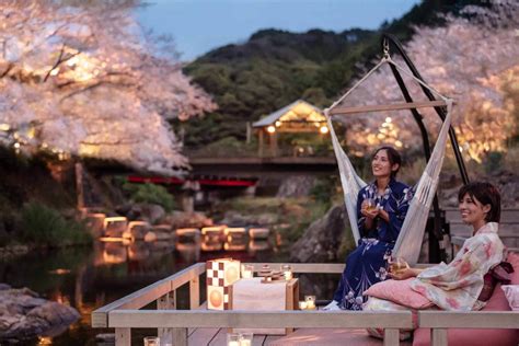写真14｜星野リゾートの温泉旅館「界 長門」浴衣で楽しめる“夜桜”イベント、桜イメージのスイーツも ファッションプレス