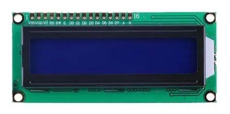 Display Lcd 16x2 1602 Back Azul Modulo Pic Arduino 1ª Linha à Venda Em