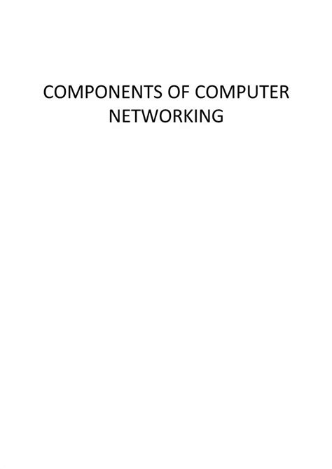 Pdf Components Of Computer Networking Dokumentips