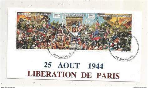 Madagascar 1960 Fdc Premier Jour Liberation De Paris