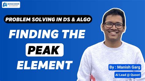 Finding Peak Element In An Array Bosscoder Academy YouTube
