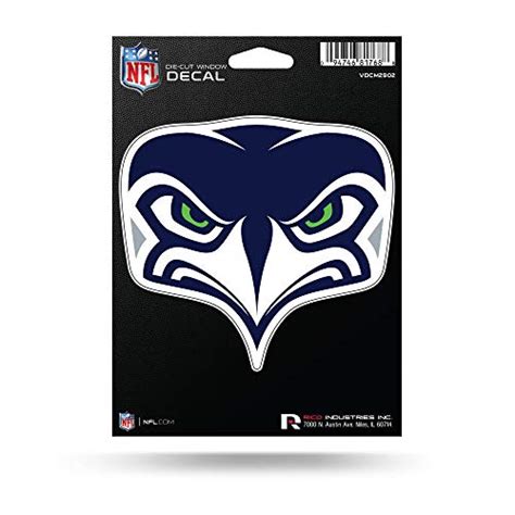 Seattle Seahawks Sticker 5 X 7 Inches Seahawk Face Sports Hard Hats