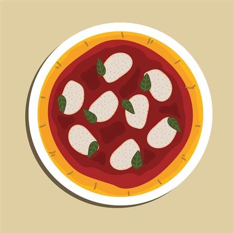 Premium Vector Grilled Margherita Pizza For Italian Pizza Menu