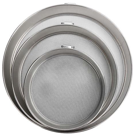 3pcs Flour Sieve Set 304 Stainless Steel Round Flour Powder Filter