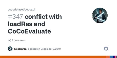 Conflict With Loadres And Cocoevaluate Issue Cocodataset Cocoapi Github