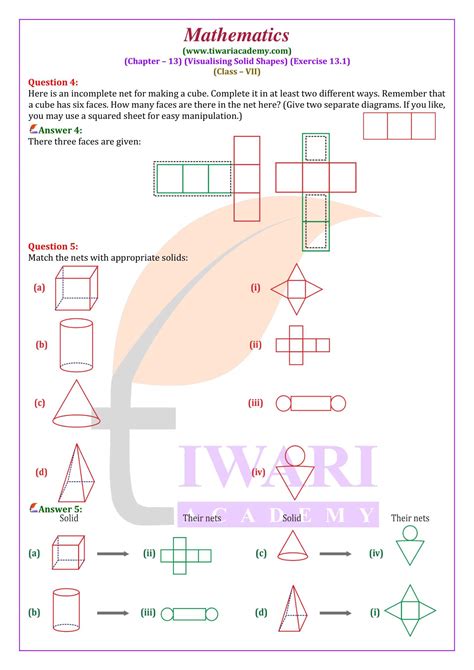 NCERT Solutions For Class Maths Chapter 13 Visualising 60 OFF