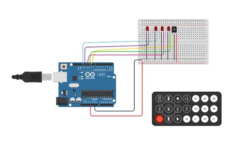 Circuit Design Sensor De Infrarojo Tinkercad