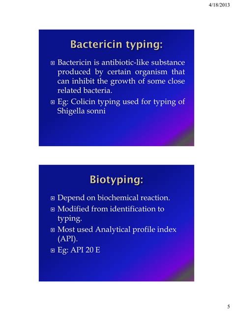 Methods For Bacterial Typing