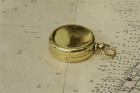 1920s Small Brass Nautical Pocket Compass Antique Maritime Navigation