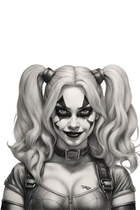 Harley Quinn Pencil Sketch Desenhos 1
