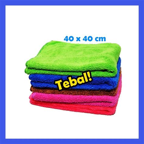 Jual Kain Lap Microfiber 40 X 40 Cm Bahan Tebal Lap Mikrofiber