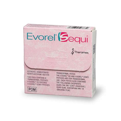 Evorel Sequi Patches Hrt Hrt Williams Medical Supplies