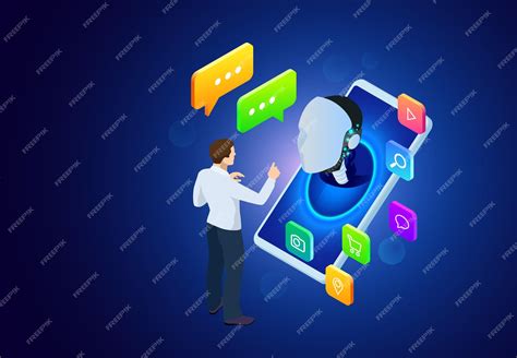 아이소메트릭 채팅 봇 및 온라인 설문 조사 온라인 시험 설문 양식 온라인 교육 인터넷 퀴즈 인공 지능 Ai 및 비즈니스 Iot 개념 프리미엄 벡터