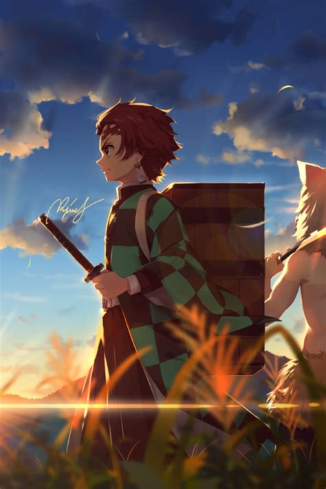 640x960 Resolution Inosuke Hashibira Tanjirou Kamado And Zenitsu