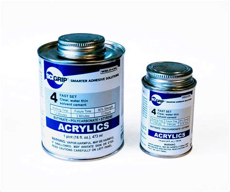 Scigrip Ips Weld On 4 Fast Set Solvent Cement For Acrylics 50 Off