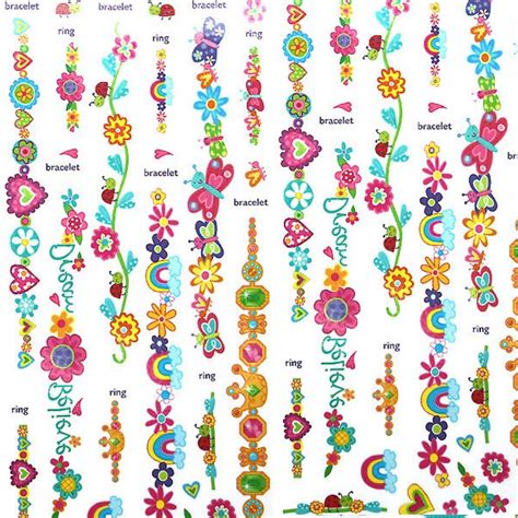 스마트보이 Tc16 어린이 플라워 팔찌 판박이 타투스티커 Kc인증어린이판박이스티커타투스티커물놀이스티커어린이헤나어린이타투스티커마스크스티커얼굴타투스티커페이스