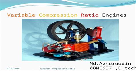 Variable Compression Ratio Engines Pptx Powerpoint