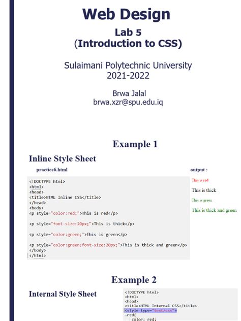 practice5 intoduction to css pdf
