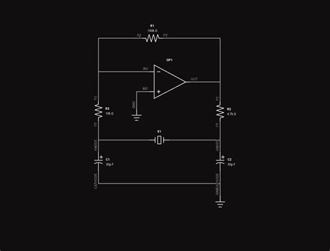 Schematic For Crystal Oscillator Circuit Simulation Of A Crystal