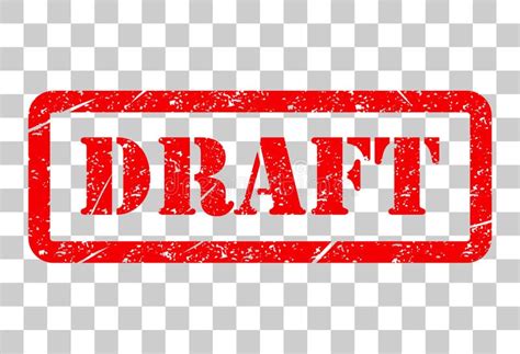 Draft Stamp Symbol Label Sticker Sign Button Text Banner Vector