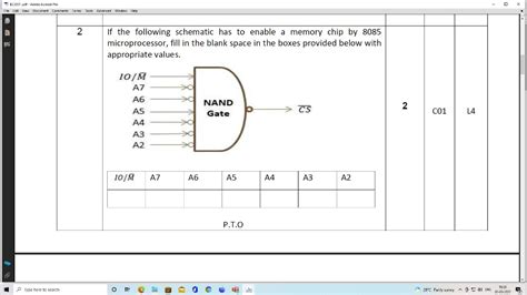 Solved If The Following Schematic Has Enabled Memory Chip By