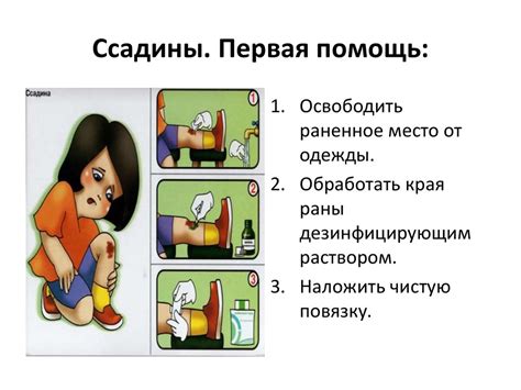 Первая медицинская помощь при травмах порезах ссадинах ушибах