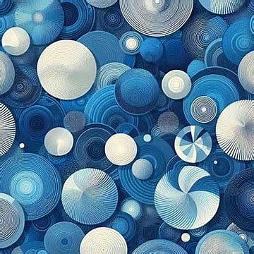 Blue Abstract Circle Pattern Seamless Background Pattern Seamless Background Image And