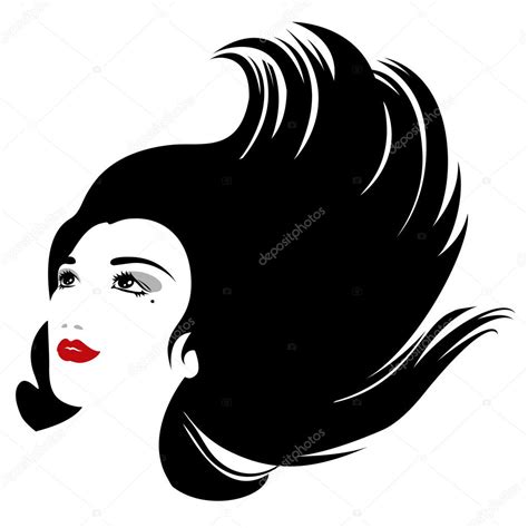 Flowing Hair Vector