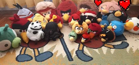 My Small Angry Birds Plush Collection I Got Some Bootlegs R Angrybirds