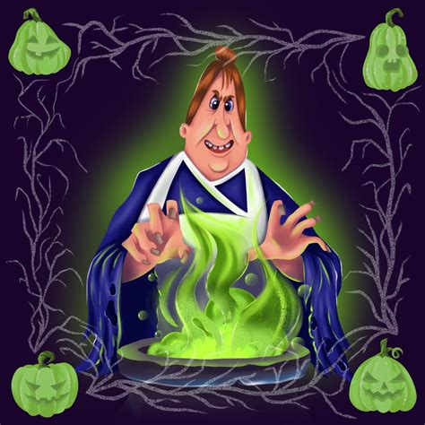 Иллюстрация Фрекен Бок Персонаж Хэллоуин в стиле детский