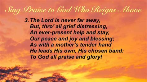 Sing Praise To God Who Reigns Above Baptist Hymnal 20 Youtube