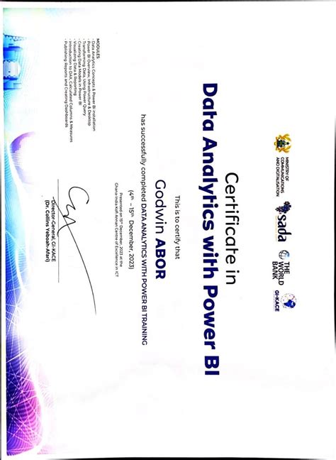 godwin abor on linkedin dataanalytics powerbi certifiedcourse gi