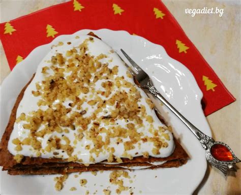 Диетична торта с банан и орехи