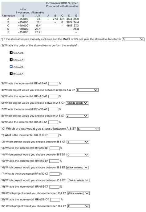 Solved If The Alternatives Are Mutually Exclusive And The Chegg