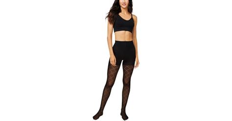 Hanes Diamond Outline Control Top Tights Hg0017 In Black Lyst