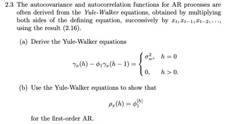 23 The Autocovariance And Autocorrelation Functions