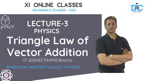 Online Classes For Class Th Lecture PHYSICS Triangle Law Of