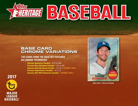 2017 Topps Heritage Baseball Hobby Box Da Card World